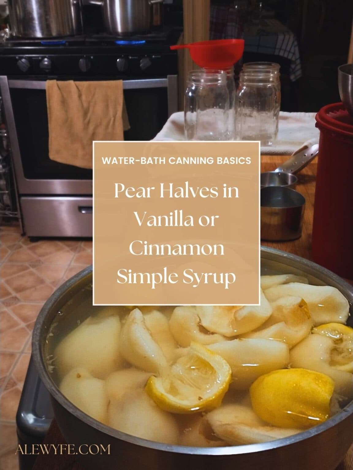 CANNING: Pear Halves in Vanilla or Cinnamon Syrup - ALEWYFE