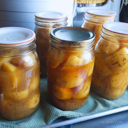 CANNING: Garlic and Herb Potatoes (Easy Raw-Pack Recipe) - ALEWYFE